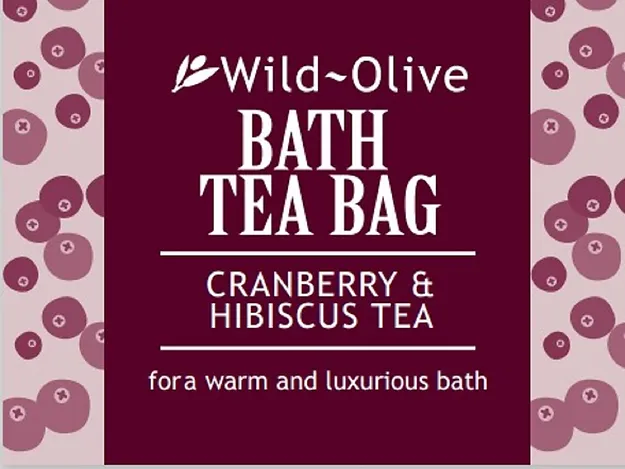 Wild Olive Bath Tea Bag - Cranberry & Hibiscus Tea | Marilyn & Melrose